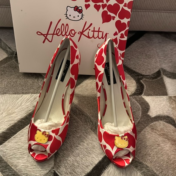 Hello Kitty | Shoes | Hello Kitty Luisa Red Heart Print Platform Heels ...